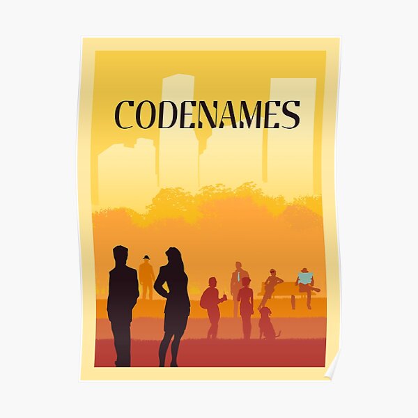 "Codenames - Board Games - Minimalist Travel Poster Style - Board Game ...