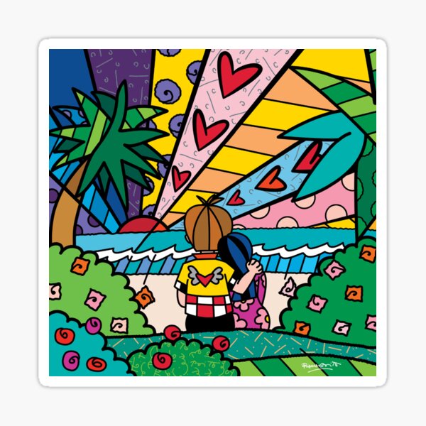 "Making Love Britto" Sticker for Sale by king-jo | Redbubble