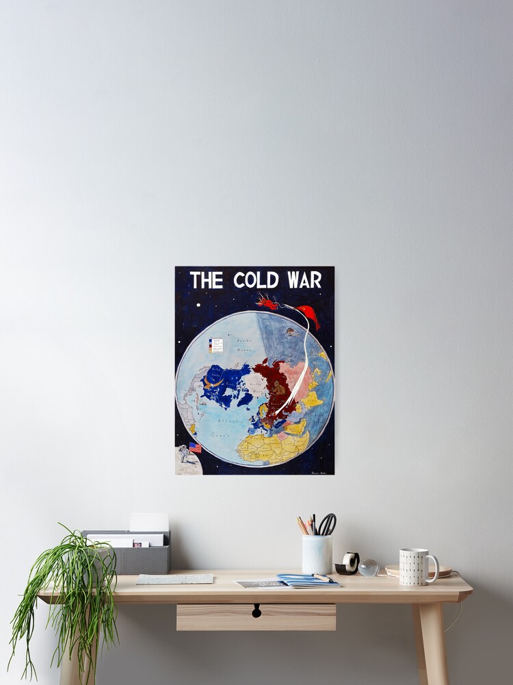 "Cold War Map; Space Race" Poster for Sale by CartographCraft | Redbubble