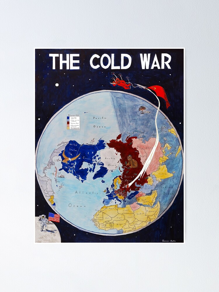 "Cold War Map; Space Race" Poster for Sale by CartographCraft | Redbubble