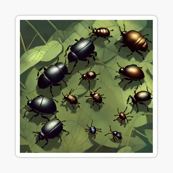 "Beetle Swarm" Sticker for Sale by AHeustis | Redbubble