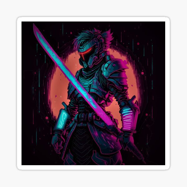 "Animated Samurai" Sticker for Sale by NTGUILTY | Redbubble