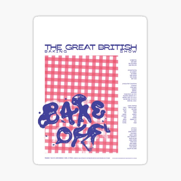 "GBBO Artwork" Sticker for Sale by its-normandie | Redbubble
