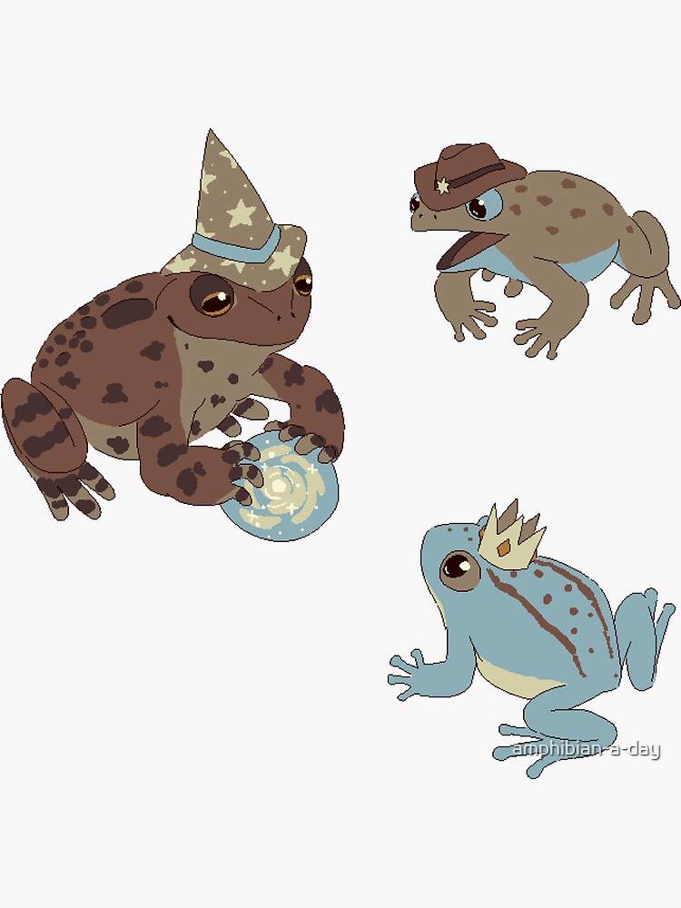 "Toad wizard displays their orb" Sticker for Sale by amphibian-a-day ...