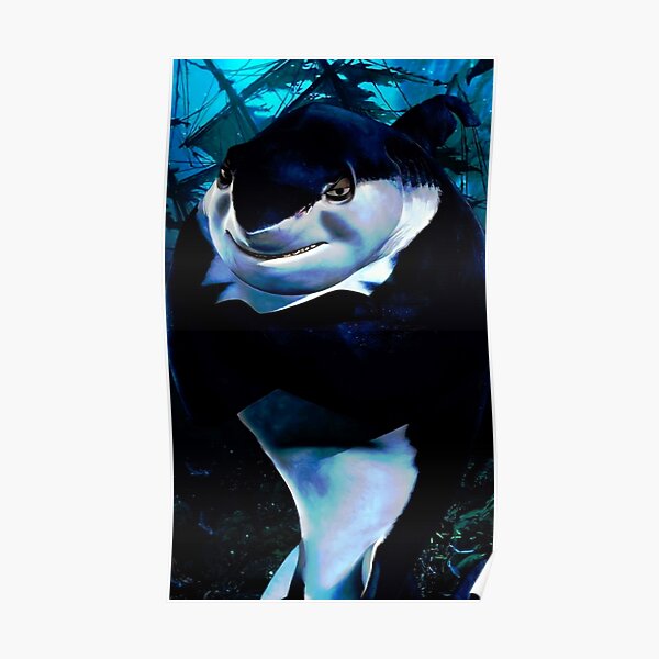 Frankie Shark Tale Poster For Sale By Shining Art Redbubble