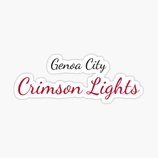 "Genoa City Crimson Lights sticker " Sticker for Sale by Ladybird132 ...
