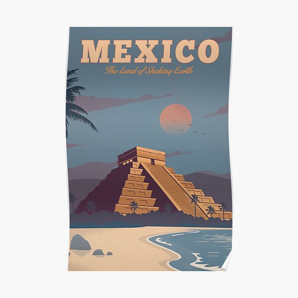 "Mexico Travel Poster | Mexican Tourism Poster - " Poster for Sale by ...