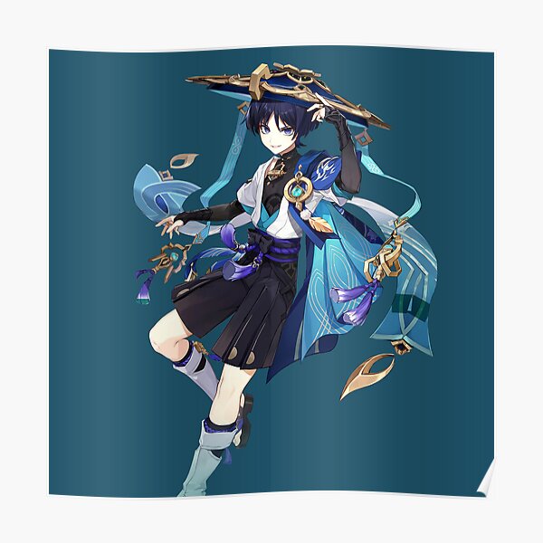 "Scaramouche - Genshin Impact" Poster for Sale by persephonexx | Redbubble