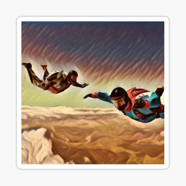 "Skydiving" Sticker for Sale by Chahoumdesign | Redbubble