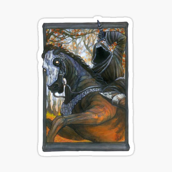 "Black Rider" Sticker for Sale by BohemianWeasel | Redbubble