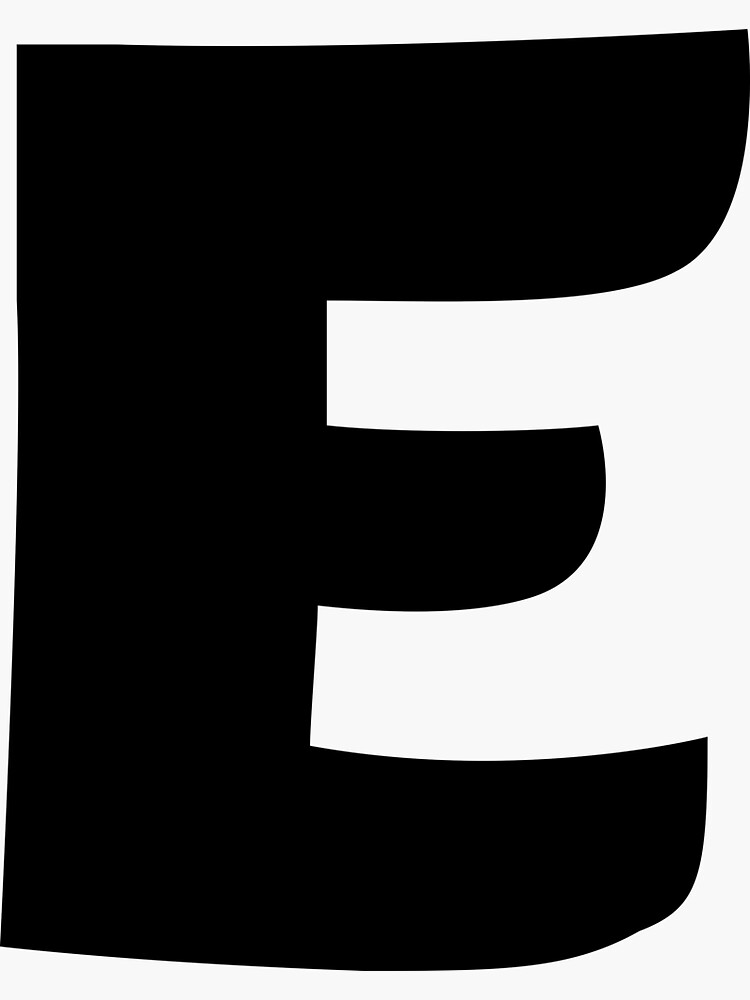 "Letter E Word ee letra e" Sticker for Sale by ZooOfArt | Redbubble