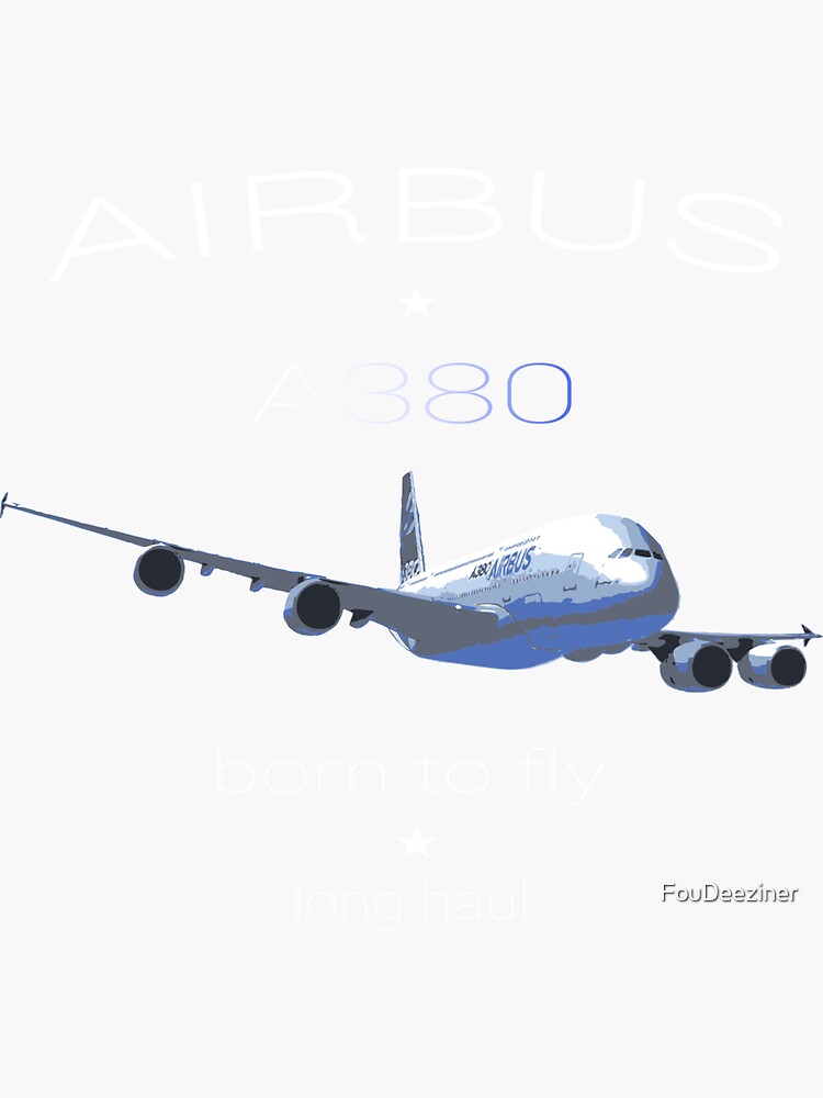 "Airbus A380 Airplane Modern - Gift Pilots" Sticker for Sale by ...