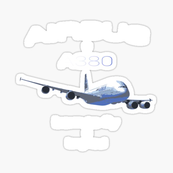 "Airbus A380 Airplane Modern - Gift Pilots" Sticker for Sale by ...