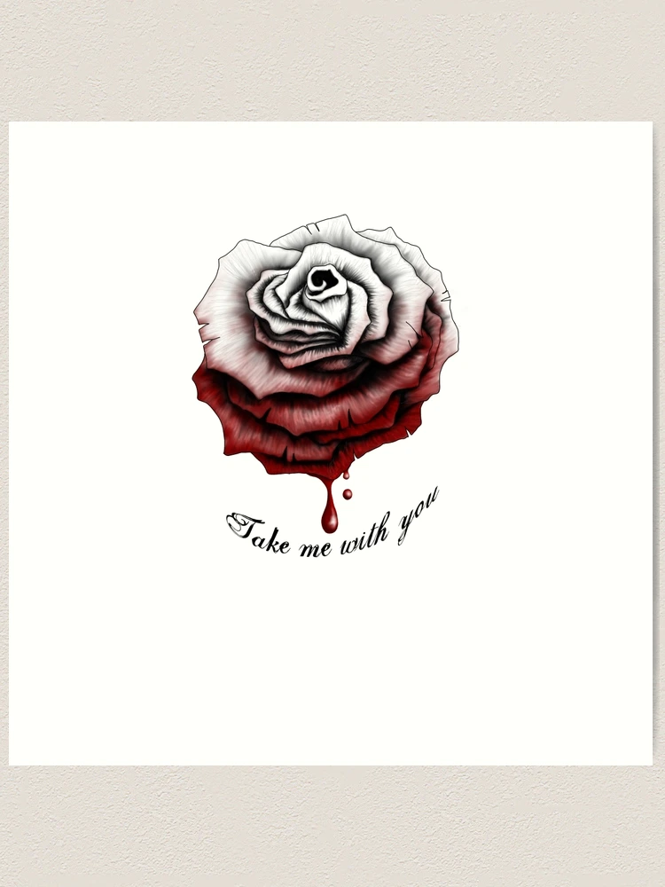 Bleeding Rose Drawing Stunning Bleeding Rose Design Completed By Our