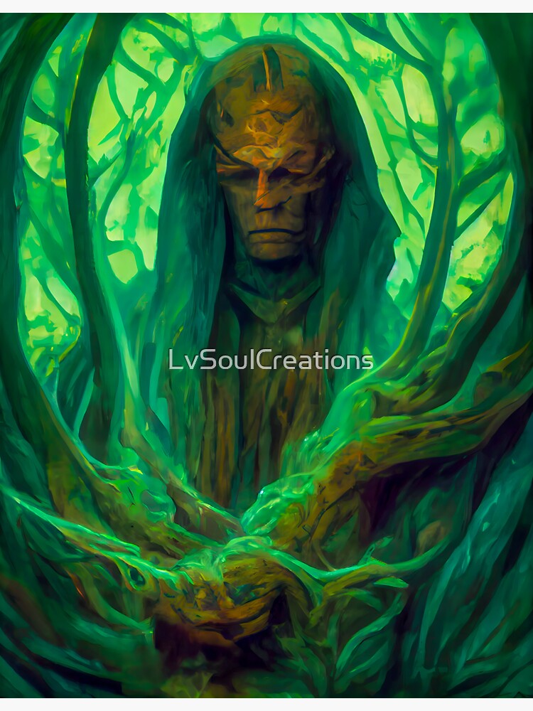 "The Ancient Tree Druid full of Wisdom - spiritual art spiritual ...
