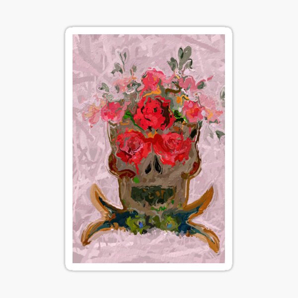 "Calavera" Sticker for Sale by PoetsRliarsArt | Redbubble