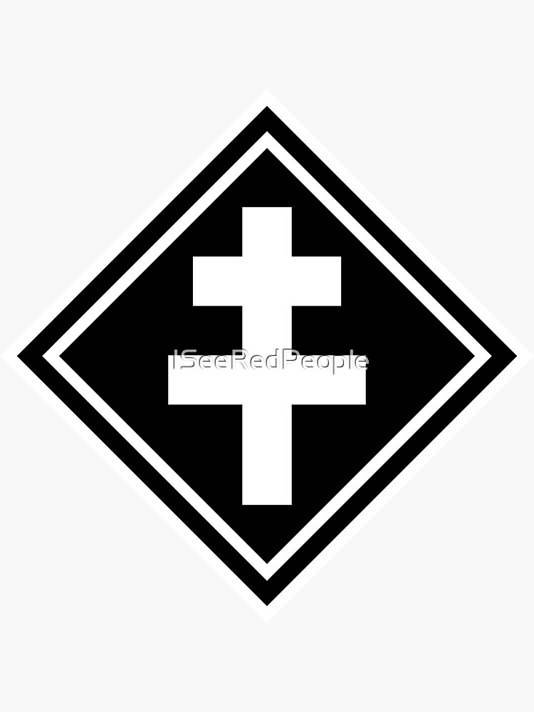 "The Cross of Lorraine Rhombus v2 - white" Sticker for Sale by ...