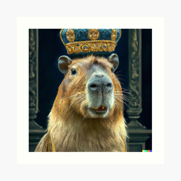 "Portrait of a capybara wearing medieval royal robes // AI generated ...