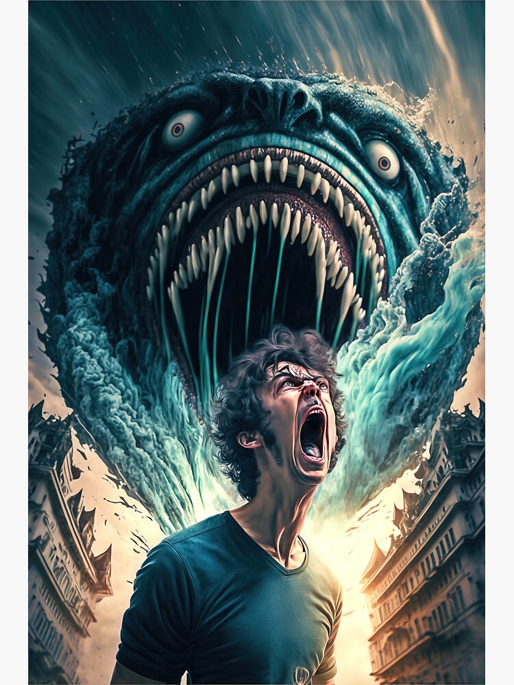 "Monster Panic" Sticker for Sale by EmanateArt | Redbubble