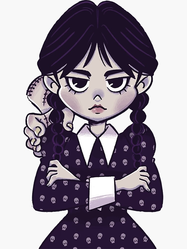 "wednesday and thing" Sticker for Sale by TheOverlocker | Redbubble