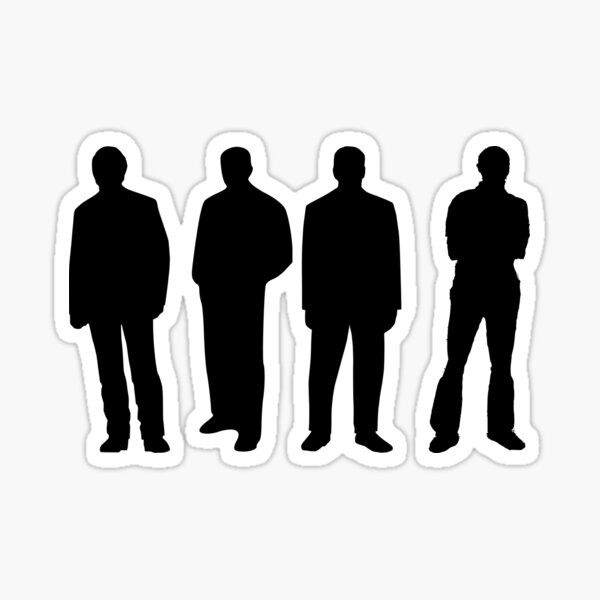 "four men" Sticker for Sale by no8design | Redbubble
