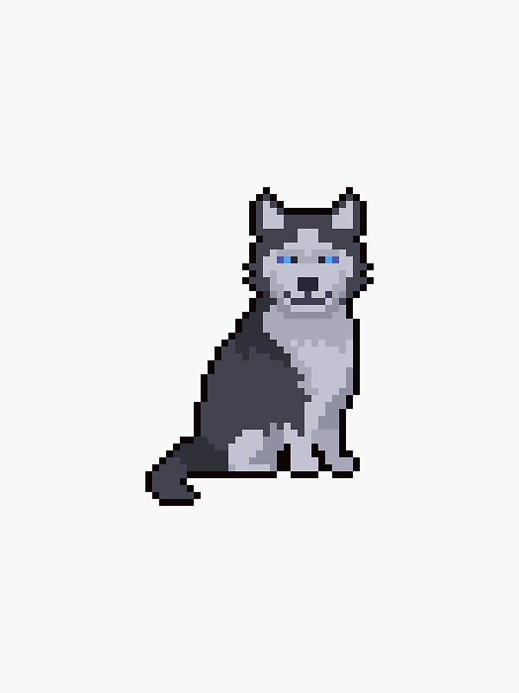 "8-Bit Husky Puppy" Sticker for Sale by 8BITDRIP | Redbubble