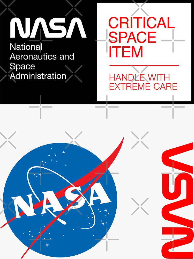 "NA­SA - Critical Space Item (Black) + Meatball & Worm Logos (3 in 1 ...