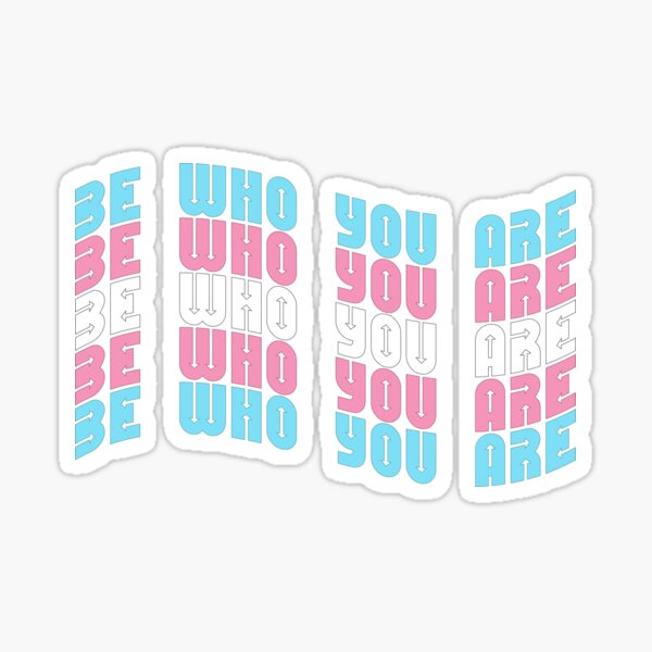 "The Be Who You Are Trans Pride Flag" Sticker for Sale by NerdHot ...