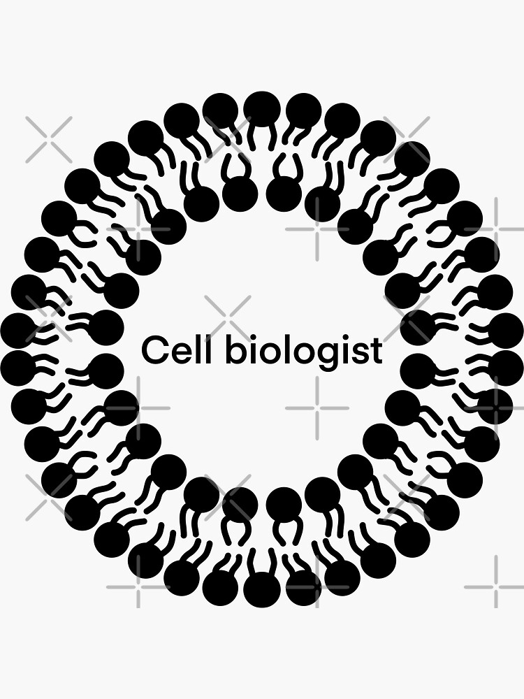 "Cell biologist, white background" Sticker for Sale by Osher-BioArt ...