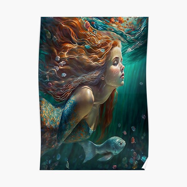 Póster «Bella AMG - Natación de sirenas realistas (Edición #3)» de ...