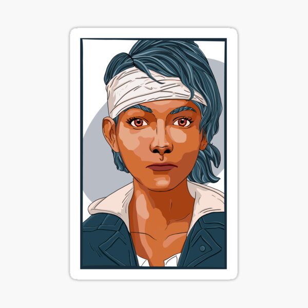 "Clementine - Walking Dead" Sticker for Sale by KatsCanvas | Redbubble
