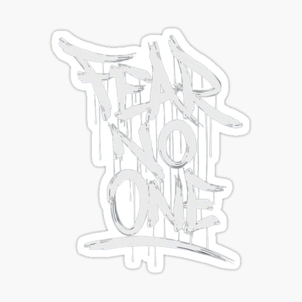 "Fear no one " Sticker for Sale by THE-TFG | Redbubble