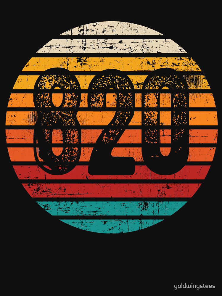 "Distressed Vintage Sunset 820 Area Code" T-shirt for Sale by ...