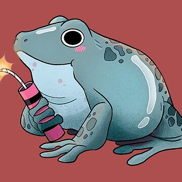 "Frog Toad Ribbit with TNT dynamite stick" Sticker for Sale by ...