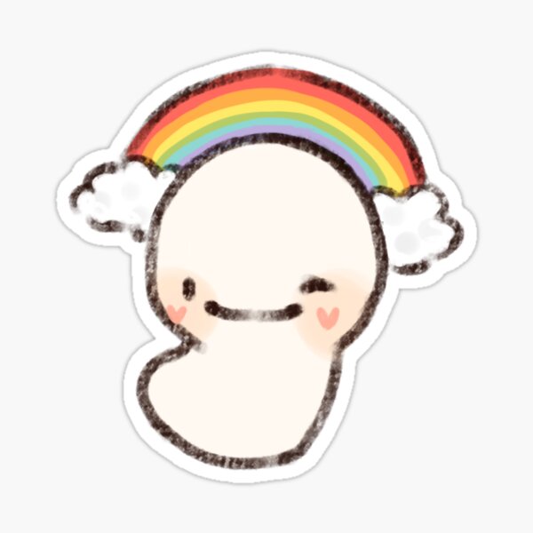 "dream with a rainbow on his head " Sticker for Sale by Jun-hug | Redbubble