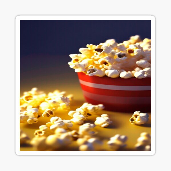 "Popcorn" Sticker for Sale by ZvezdanArt | Redbubble