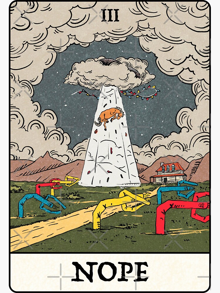 "NOPE Tarot - Jordan Peele, 1" Sticker for Sale by meme-stuff | Redbubble