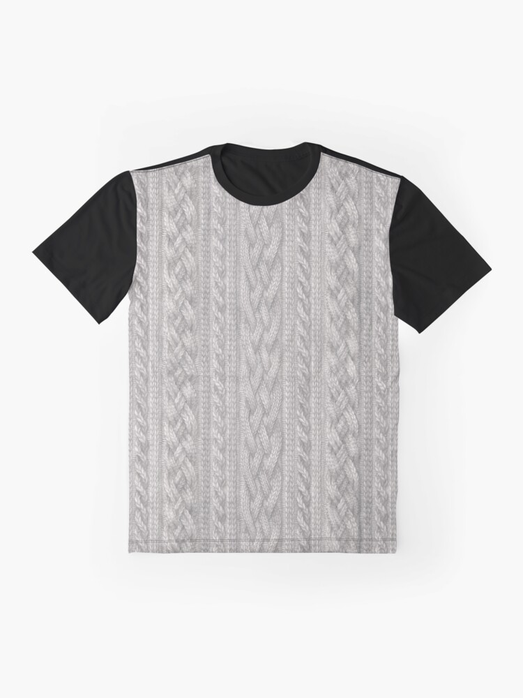 "Cable Knit" T-shirt for Sale by ZHField | Redbubble | grey graphic t ...