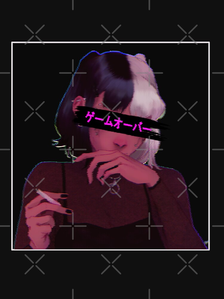 ""Game Over" - japanese anime glitch aesthetic" T-shirt for Sale by ...