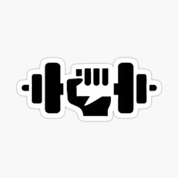 "Hand holding dumbbells " Sticker for Sale by THE-TFG | Redbubble