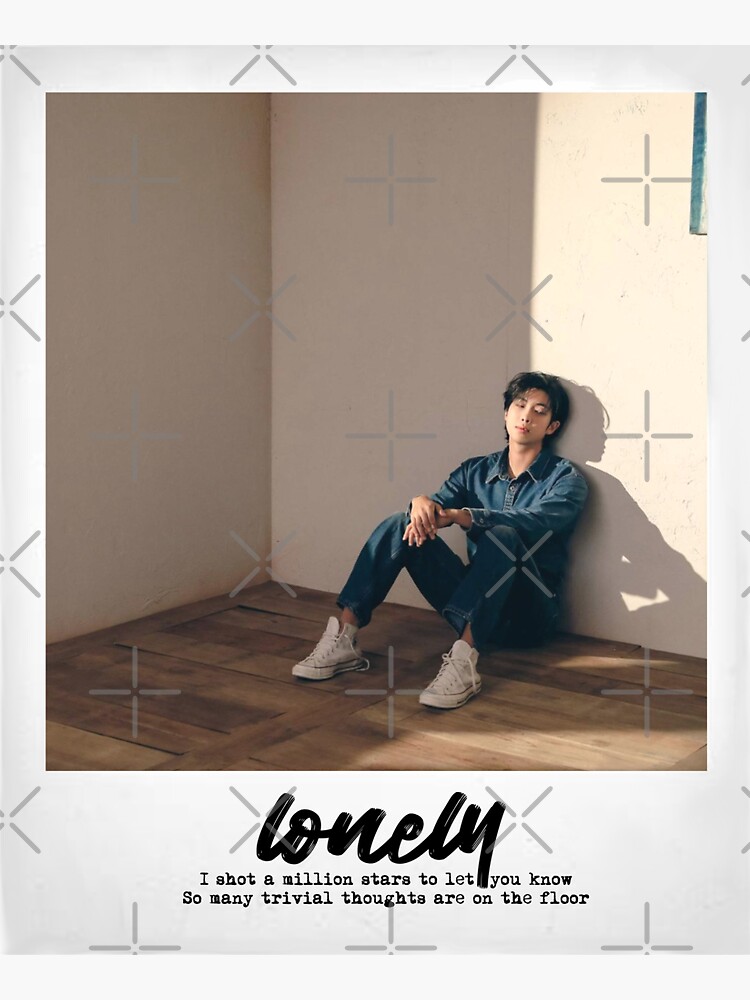 "rm - lonely" Sticker for Sale by mymikrokosmos | Redbubble