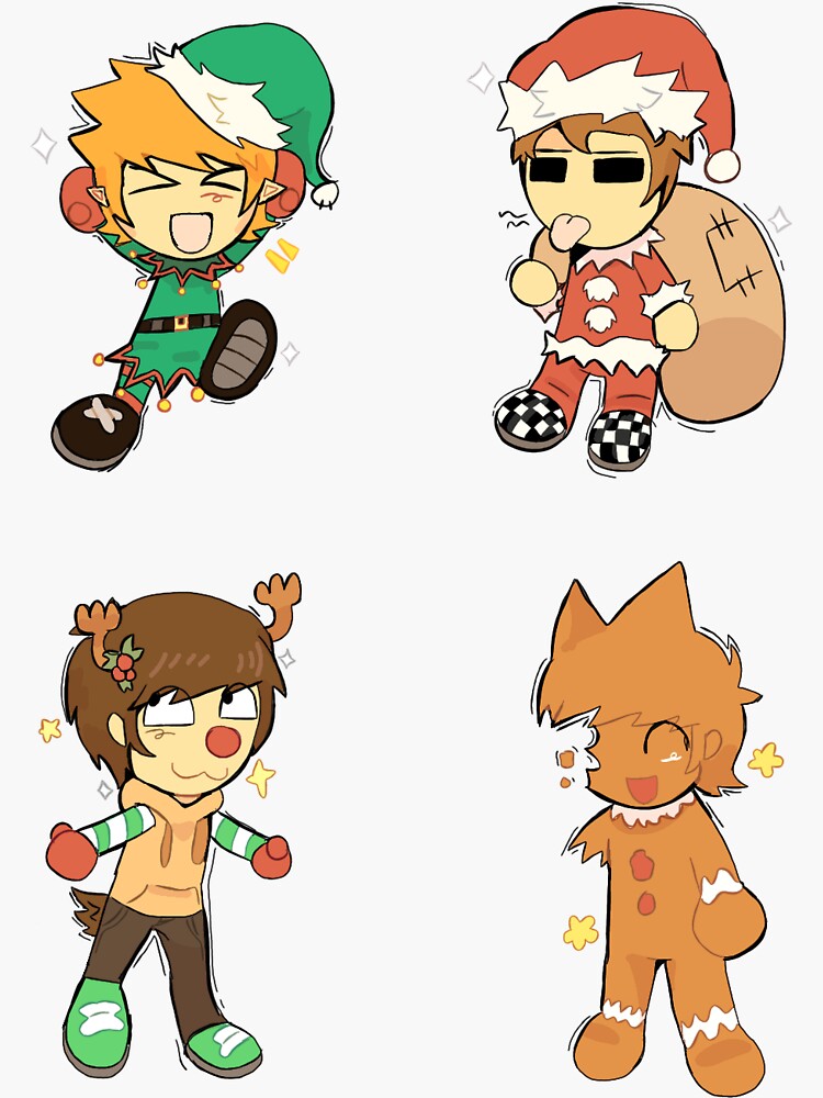 "Eddsworld Christmas set" Sticker for Sale by Enderknights | Redbubble