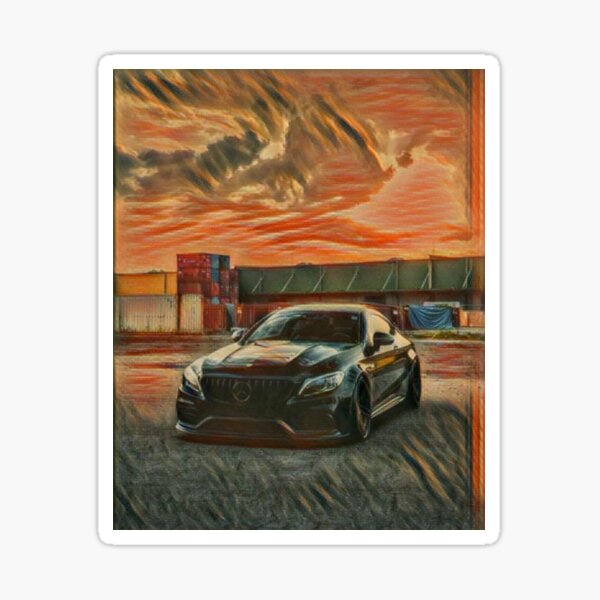 "Mercedes C63" Sticker for Sale by OrangeCars | Redbubble