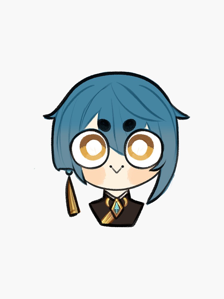 "Xingqiu Genshin Chibi " Sticker for Sale by isnotanoctopus | Redbubble