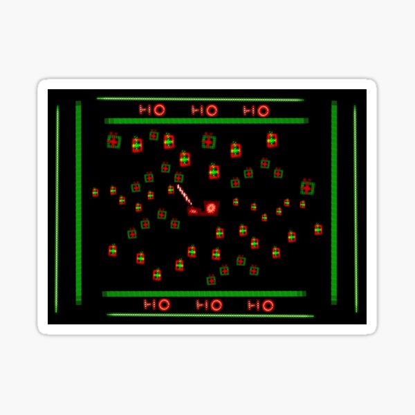 "8-Bit Present Asteroid Video Game Black Background - Christmas ...