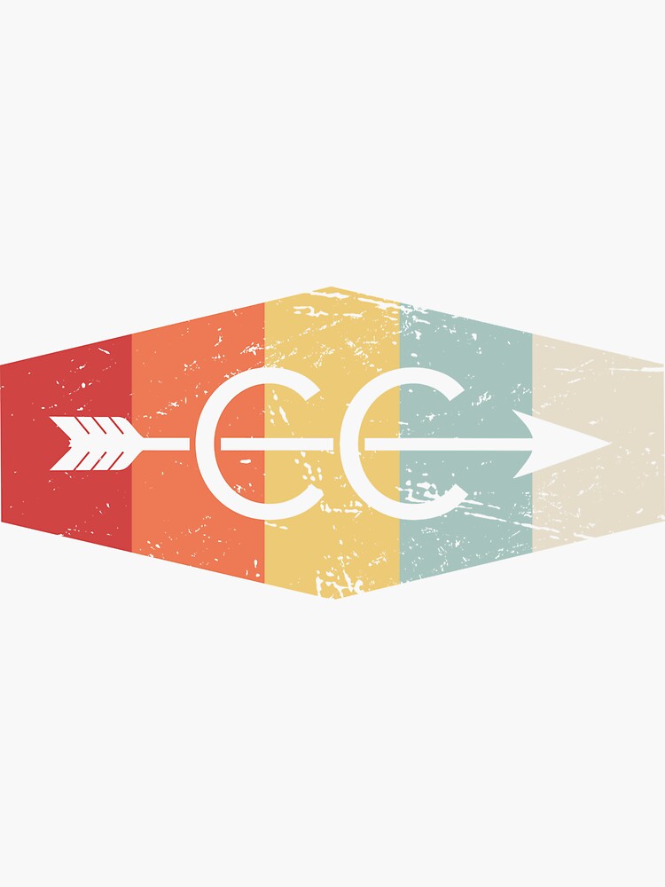 "Retro Vintage Cross Country Logo" Sticker for Sale by ethandirks ...