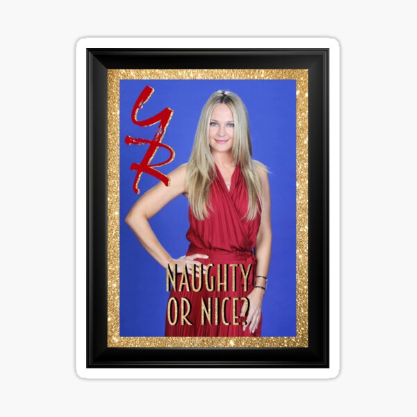 "Naughty or Nice in GC! Sharon" Sticker for Sale by PawsitiveMum3 ...