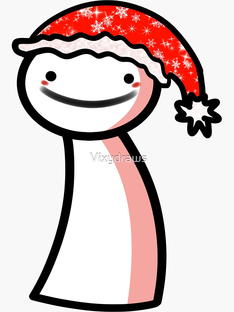 "Dream blob with Santa's hat" Sticker for Sale by Vixydraws | Redbubble