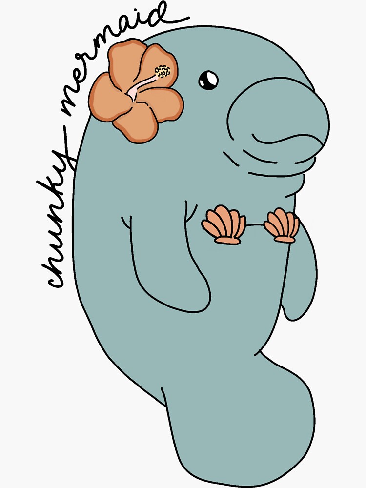"Chunky Mermaid" Sticker for Sale by ralsandor | Redbubble