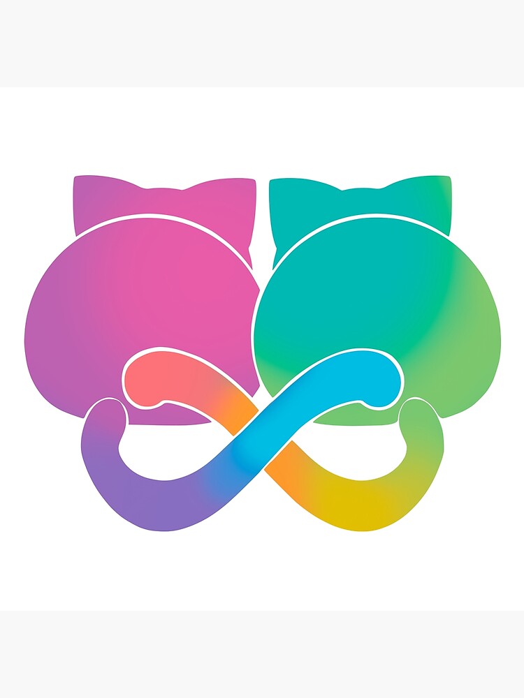 "Neurodiversity Pride - Neurodiversity Ally Infinity Cats - WHITE ...